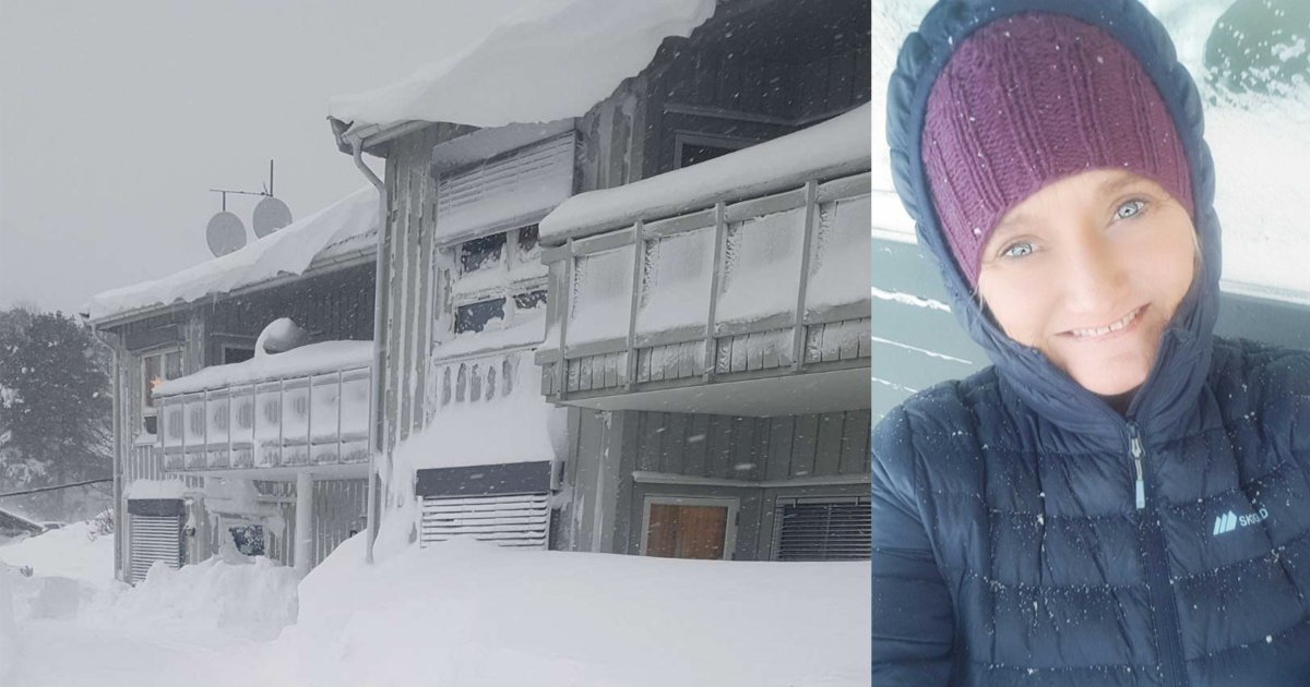 Tone overnattet på jobben i snøkaoset Tone overnattet på jobben i snøkaoset